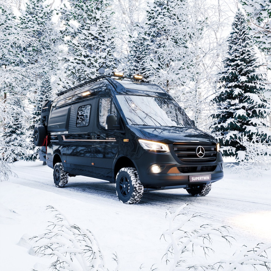 Introducing the first Adria van on a Mercedes-Benz with All Wheel Drive